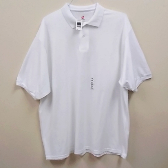 Hanes | Shirts | Nwt Hanes Comfortblend White Polo | Poshmark